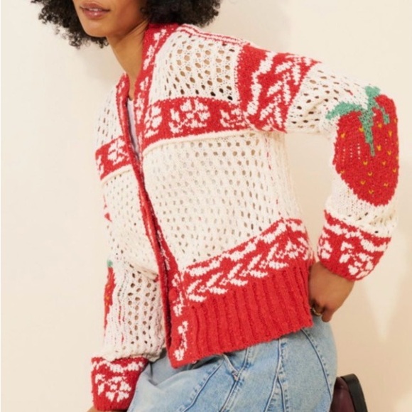 POL | Sweaters | Pol Strawberry Patterned Red And White Womens Sweater ...